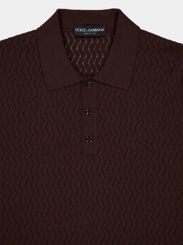 Dolce & Gabbana Dolce Gabbana Micro-pattern Polo Shirt