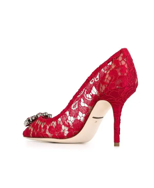 Dolce & Gabbana Dolce Gabbana Bellucci Embellished Lace Pumps