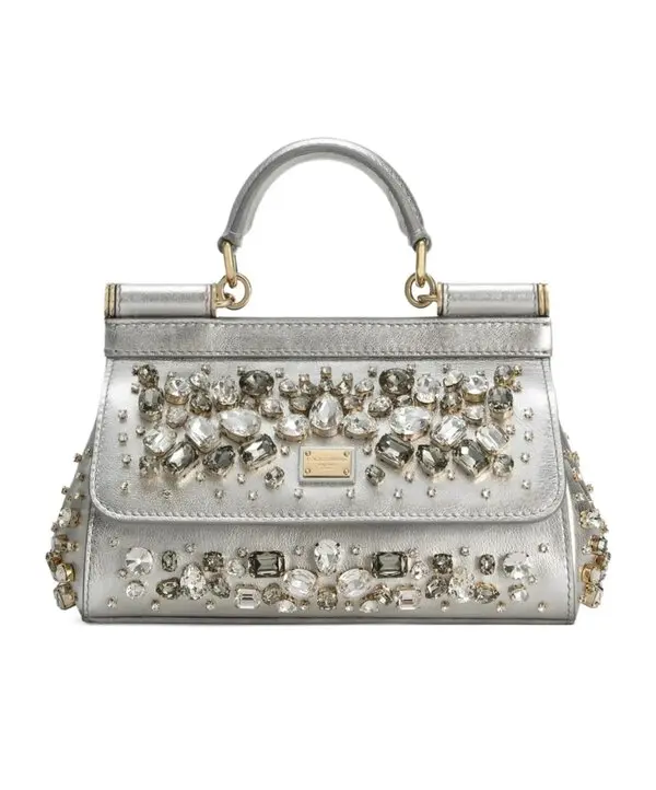 Dolce & Gabbana Small Sicily Tote Bag - Gray
