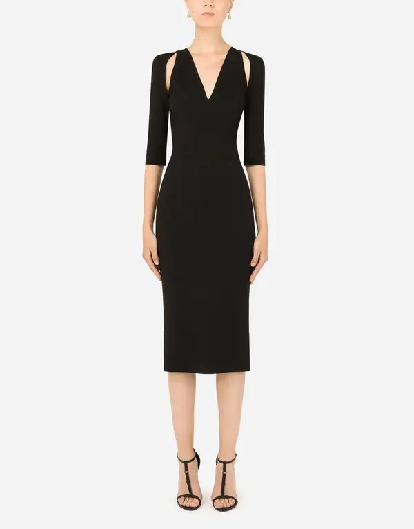 Dolce & Gabbana Dolce Gabbana Cut-out Jersey Midi Dress