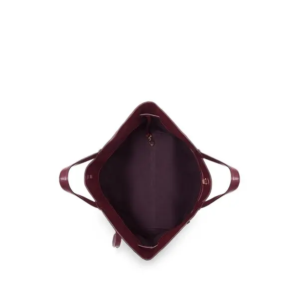 ANINE BING Elly Tote Small-grained Leather Fig