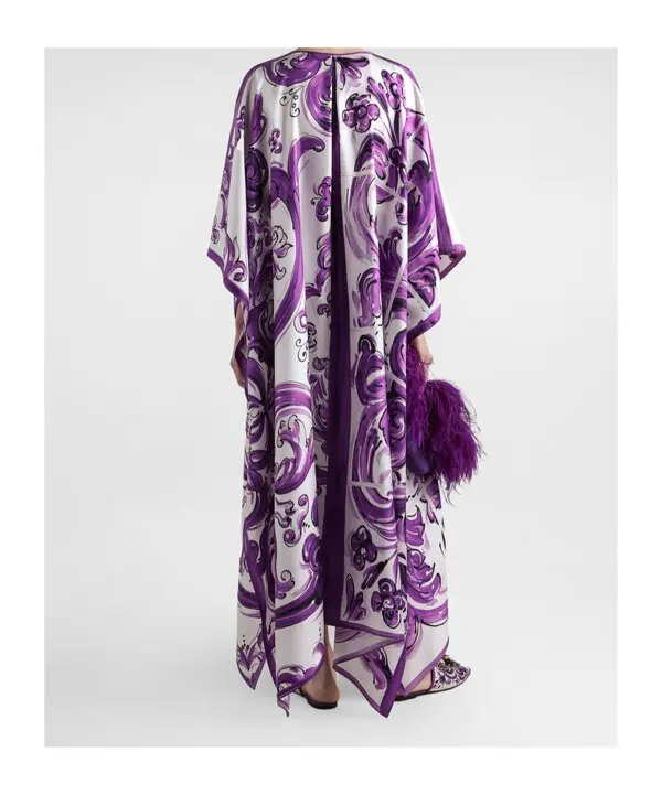 Dolce & Gabbana Dolce Gabbana Majolica Printed Twill Caftan Dress