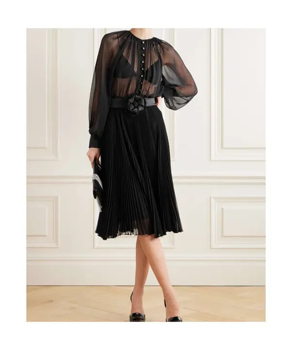 Dolce & Gabbana Floral-appliqué Midi Dress