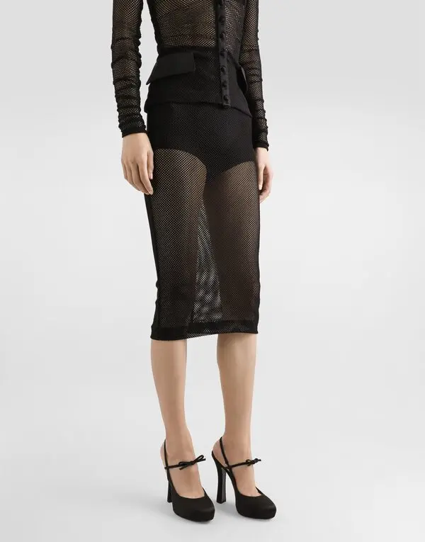 Dolce & Gabbana Mesh Midi Skirt