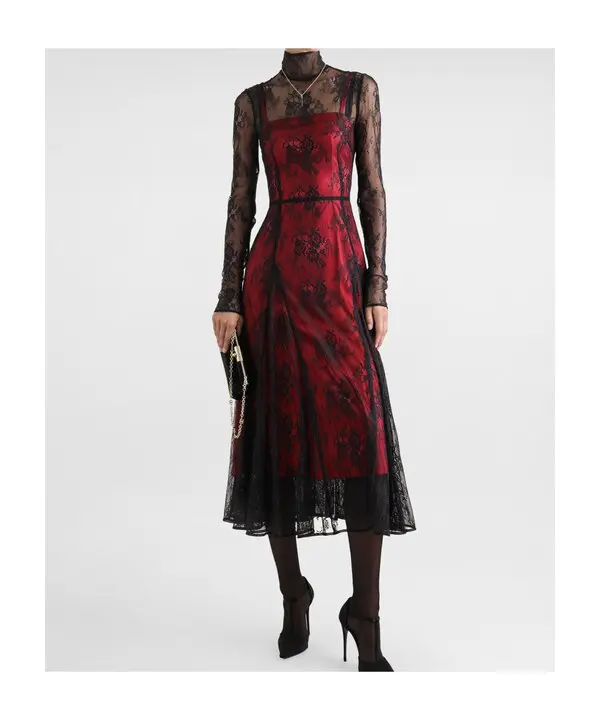 Dolce & Gabbana Chantilly Lace Midi Dress