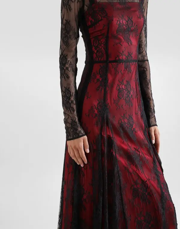 Dolce & Gabbana Chantilly Lace Midi Dress