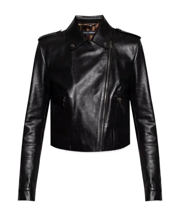 Dolce & Gabbana Cropped Leather Jacket