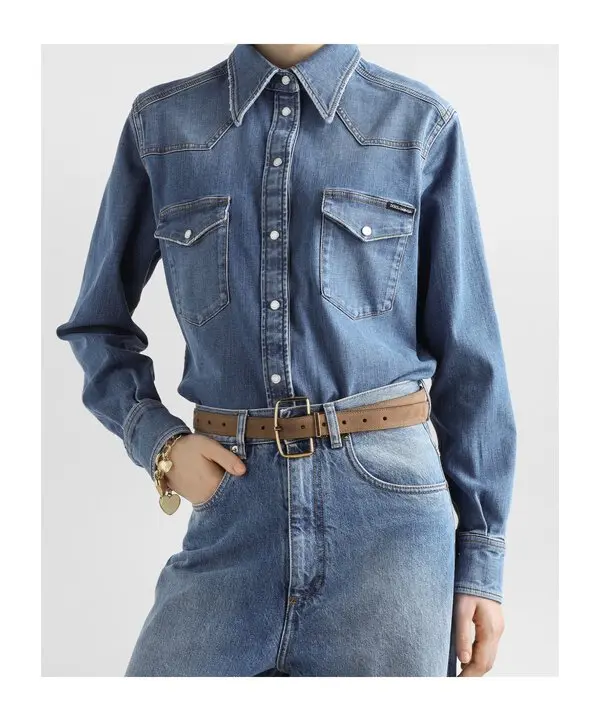 Dolce & Gabbana Dolce Gabbana Long-sleeved Denim Shirt