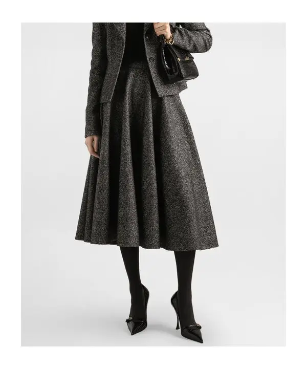 Dolce & Gabbana Dolce Gabbana Pleated Flared Midi Skirt