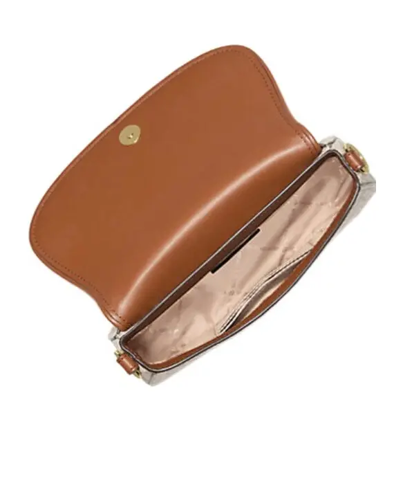 Michael Kors Mila Small Signature Logo Crossbody Bag - Vanilla