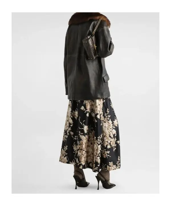 Dolce & Gabbana Dolce Gabbana Rose Printed Midi Skirt