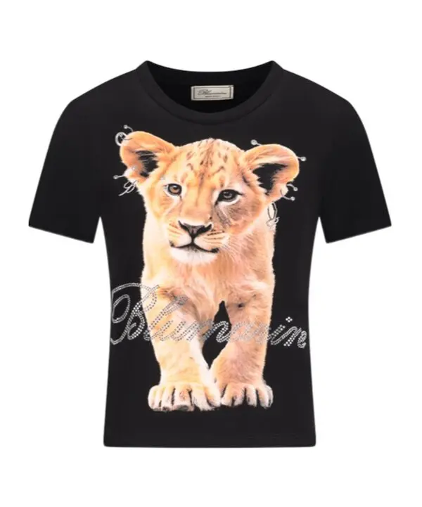 Blumarine T-shirt In Jersey Con Stampa E Logo