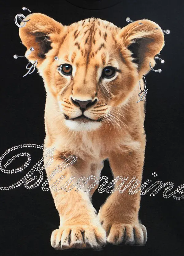 Blumarine T-shirt In Jersey Con Stampa E Logo