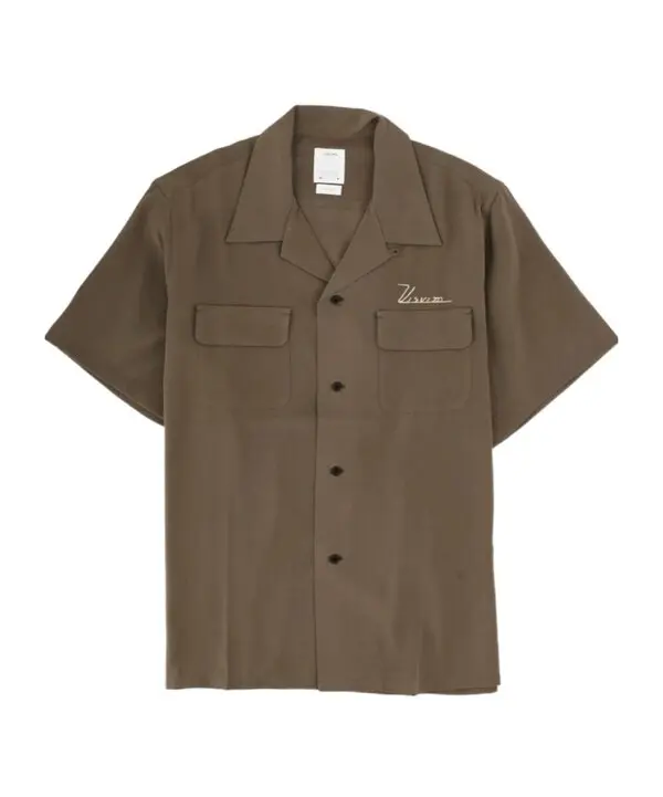 Visvim Camp Embroidered Polo Shirt - Brown