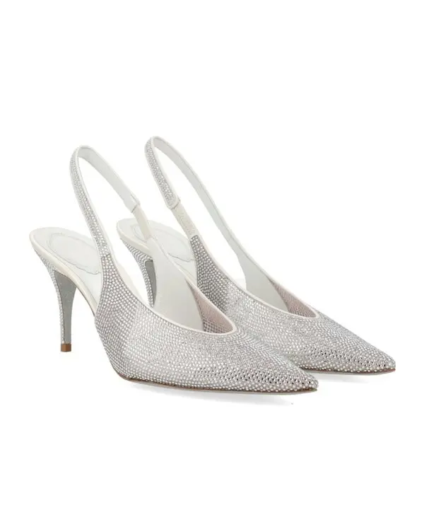 Rene Caovilla Crystal Slingback Heeled Pumps