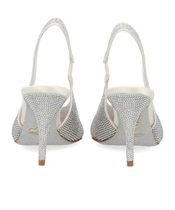 Rene Caovilla Crystal Slingback Heeled Pumps