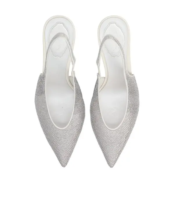 Rene Caovilla Crystal Slingback Heeled Pumps