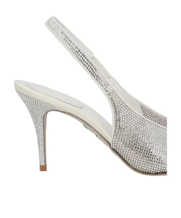 Rene Caovilla Crystal Slingback Heeled Pumps
