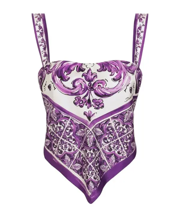 Dolce & Gabbana Dolce Gabbana Majolica-printed Top
