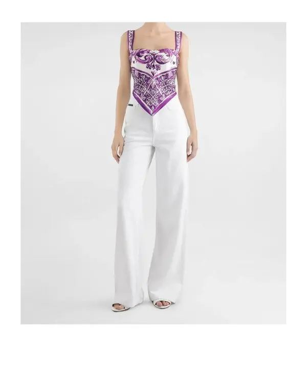 Dolce & Gabbana Dolce Gabbana Majolica-printed Top