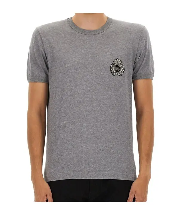 Dolce & Gabbana Dolce Gabbana Logo Patch Crewneck T-shirt