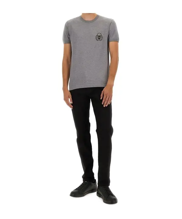 Dolce & Gabbana Dolce Gabbana Logo Patch Crewneck T-shirt
