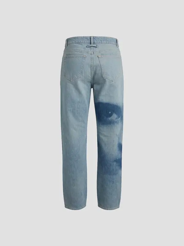 JEAN PAUL GAULTIER Face Print Straight-leg Jeans