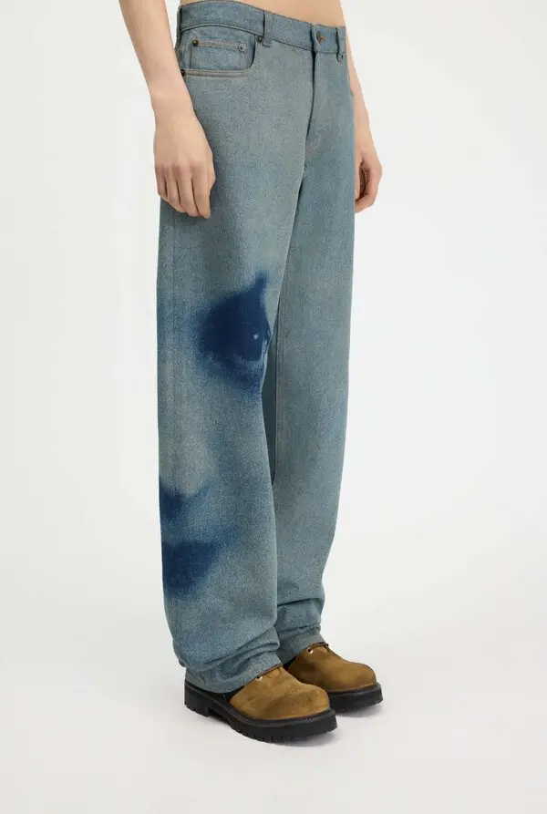 JEAN PAUL GAULTIER Face Print Straight-leg Jeans