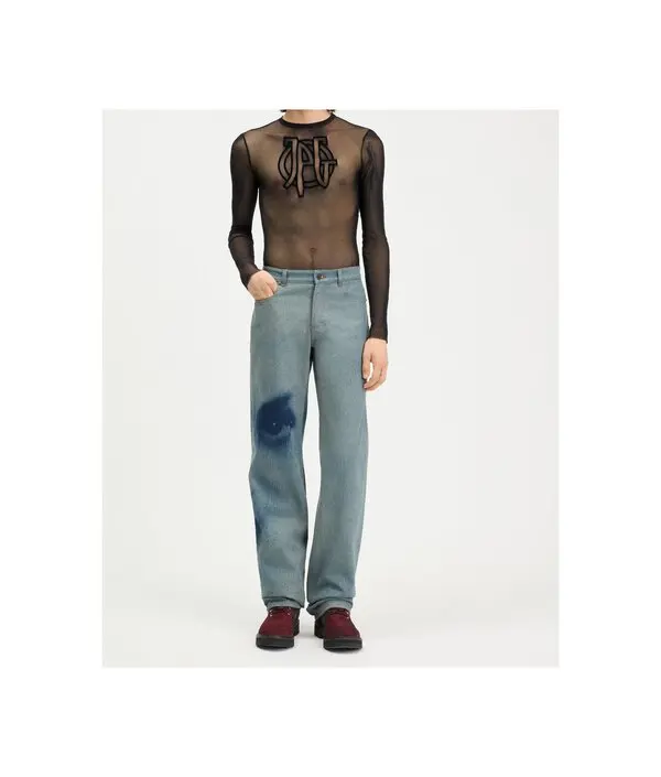 JEAN PAUL GAULTIER Face Print Straight-leg Jeans