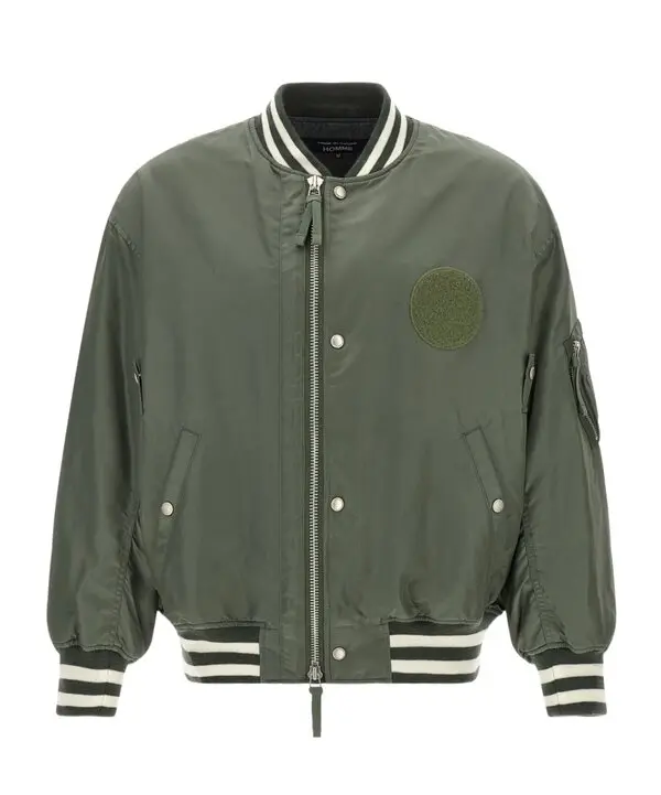 Comme Des Garçons Homme Patch Oversized Bomber Jacket