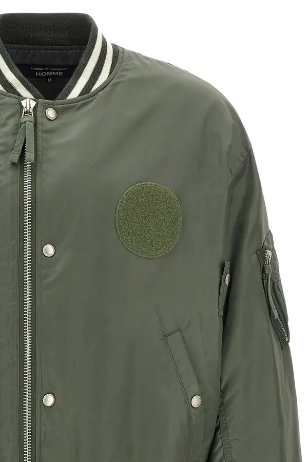 Comme Des Garçons Homme Patch Oversized Bomber Jacket