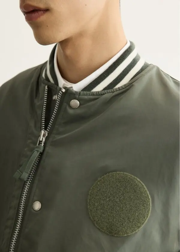 Comme Des Garçons Homme Patch Oversized Bomber Jacket
