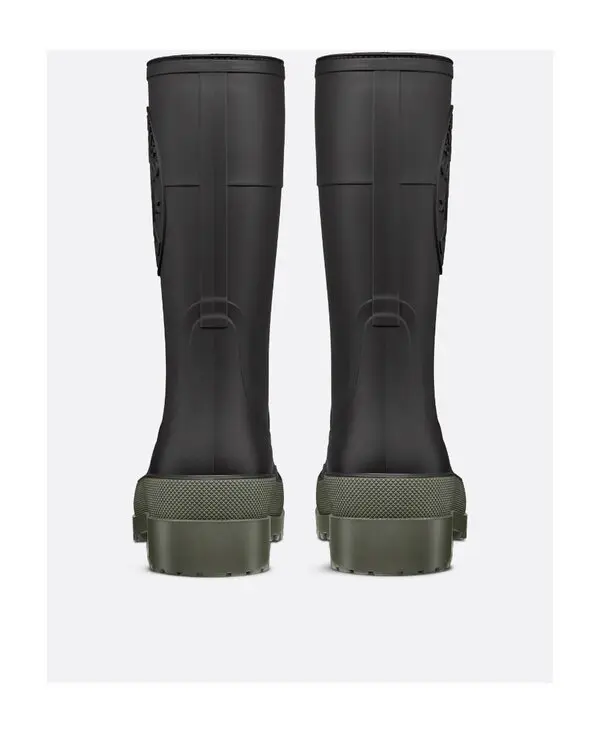 Dior Logo Embossed Round Toe Rain Boots