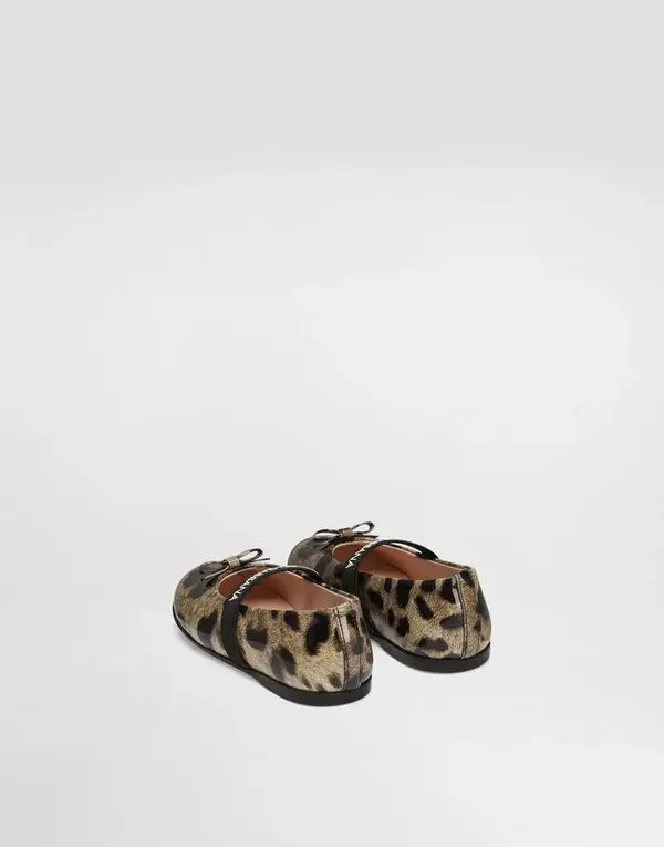 Dolce & Gabbana Leopard-print Bow Ballerinas
