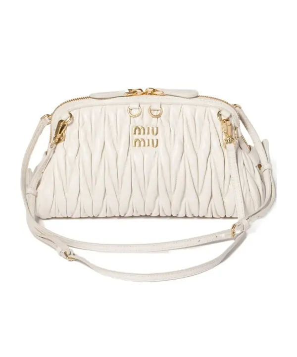 Miu Miu Caprice Matelassé Nappa Leather Clutch
