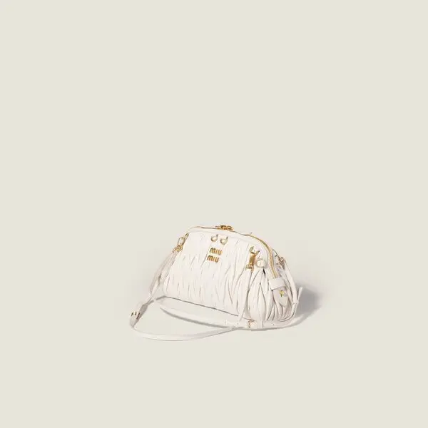 Miu Miu Caprice Matelassé Nappa Leather Clutch