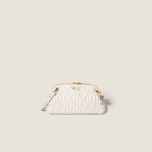 Miu Miu Caprice Matelassé Nappa Leather Clutch