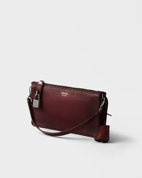Prada Antiqued Leather Pouch