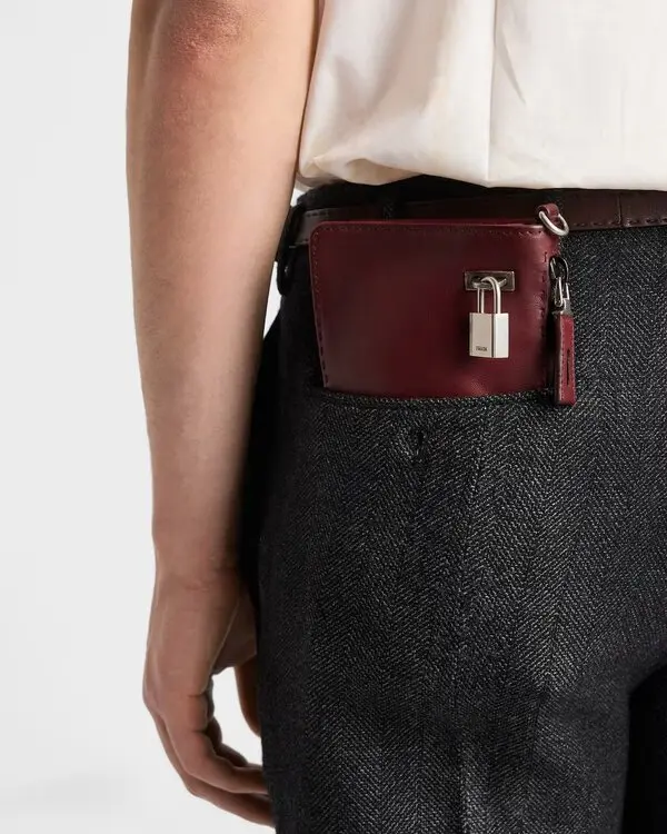 Prada Antiqued Leather Pouch