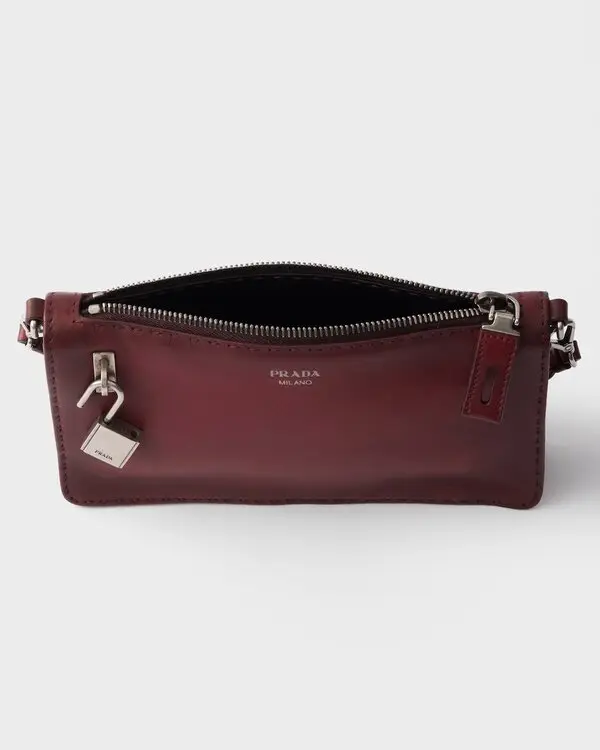 Prada Antiqued Leather Pouch