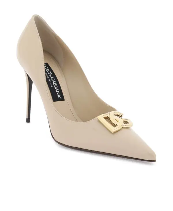 Dolce & Gabbana Dolce Gabbana Stiletto Heel Logo Lettering Pumps