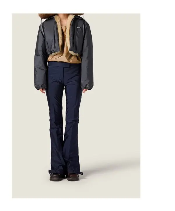 Miu Miu Technical Fabric And Shearling Windbreaker