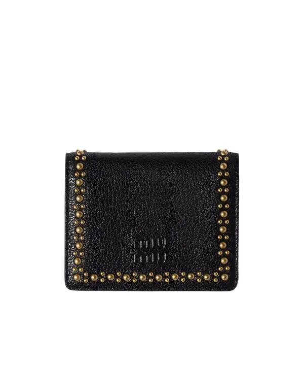 Miu Miu Small Leather Wallet - Black