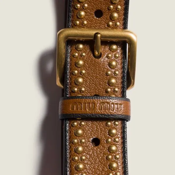 Miu Miu Leather Belt - Brandy