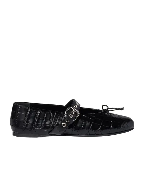 Miu Miu Round-toed Ballet Shoes