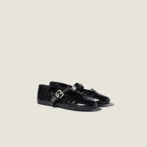 Miu Miu Round-toed Ballet Shoes