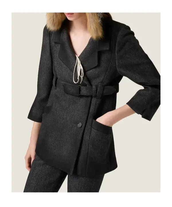 Miu Miu Double-breasted Double Wool Jacket