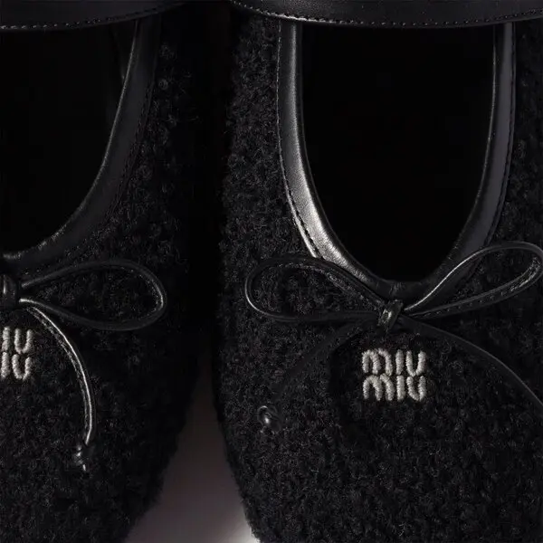 Miu Miu Ballerinas Aus Mohair