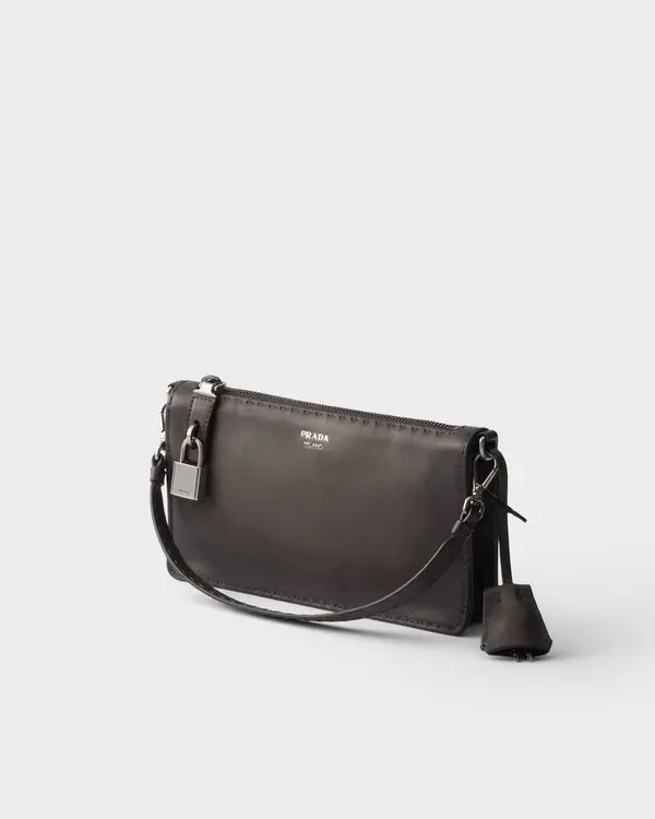 Prada Antiqued Leather Pouch
