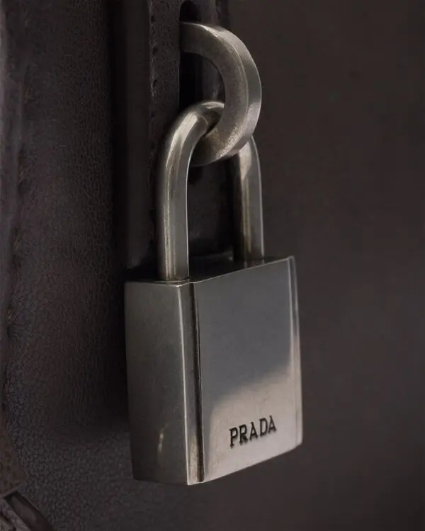 Prada Antiqued Leather Pouch